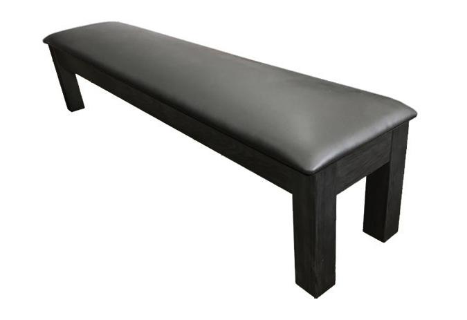 Black billiard accessory storage bench for pool table